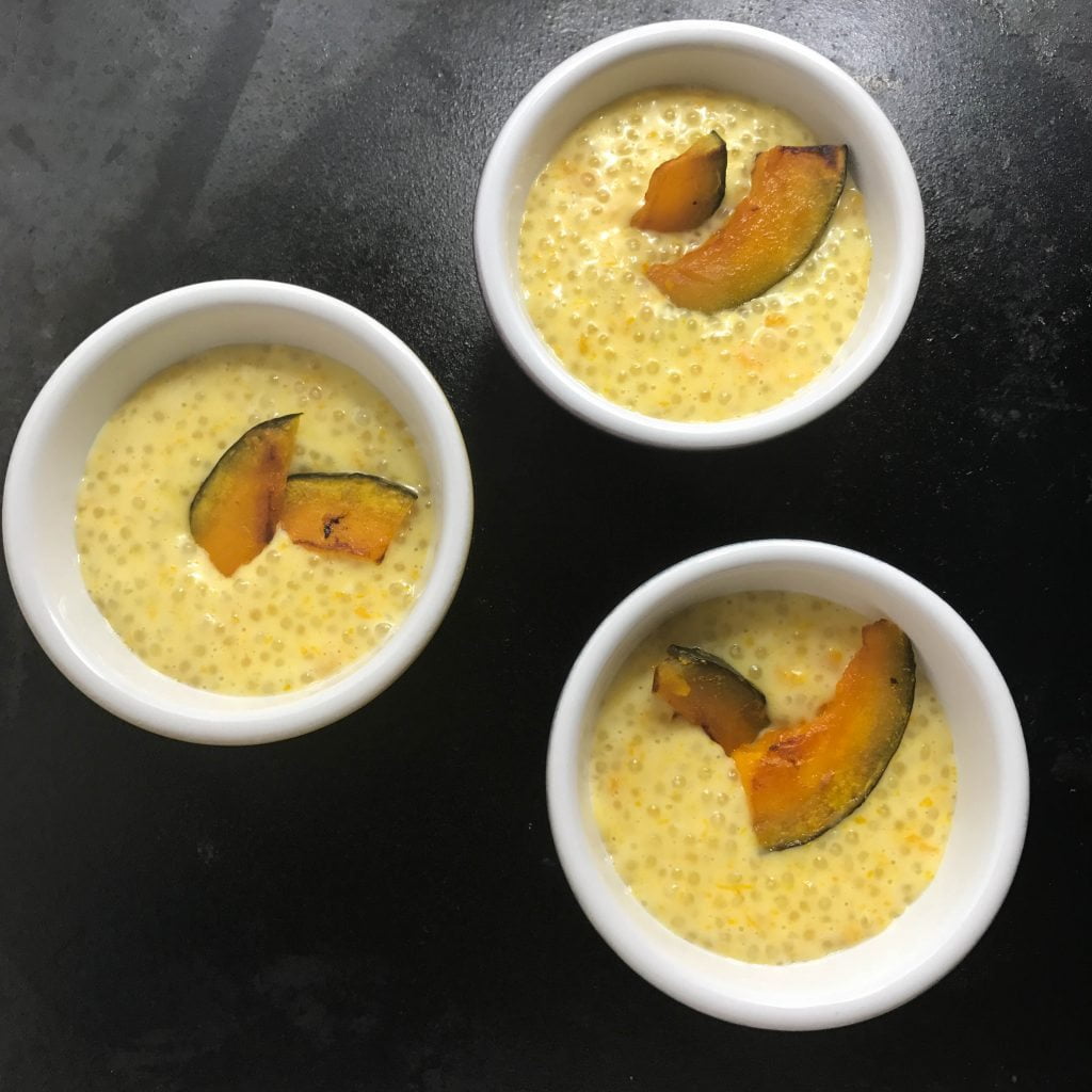 Tapioca Pudding With Pan-Fried Kabocha