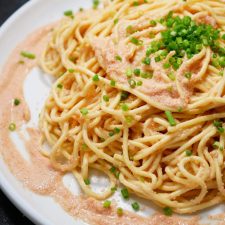 Creamy Mentaiko Pasta: Fresh Spaghetti Delight 3 Step Recipe