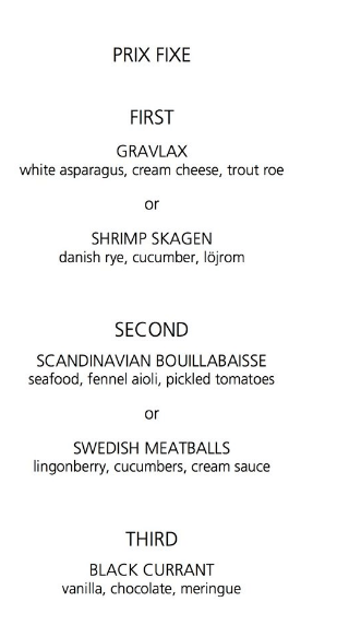 Aquavit New York City Menu - All Day I Eat Like A Shark